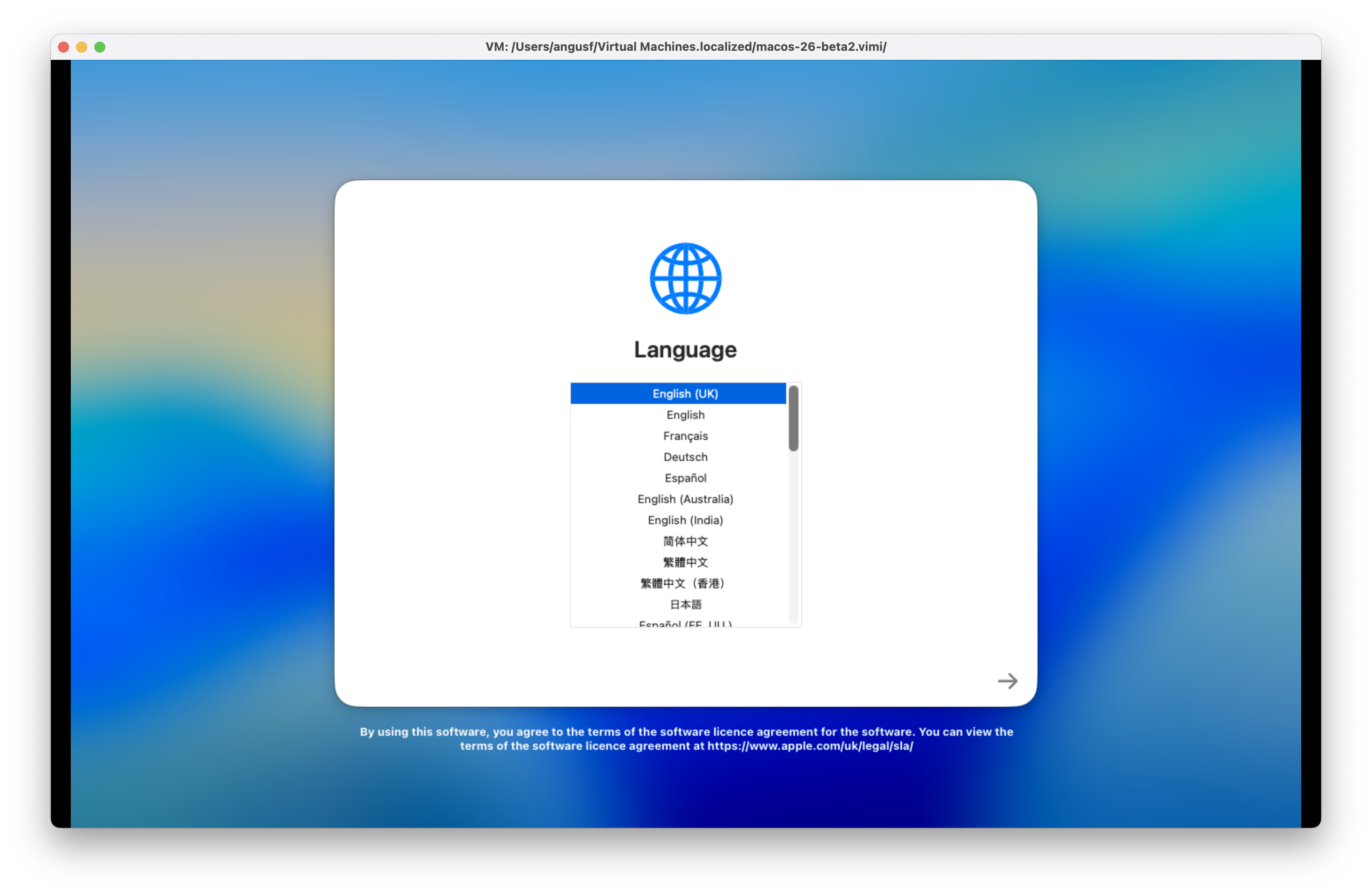 macOS 26.0 Tahoe in a VM on your Apple Mac - ezone