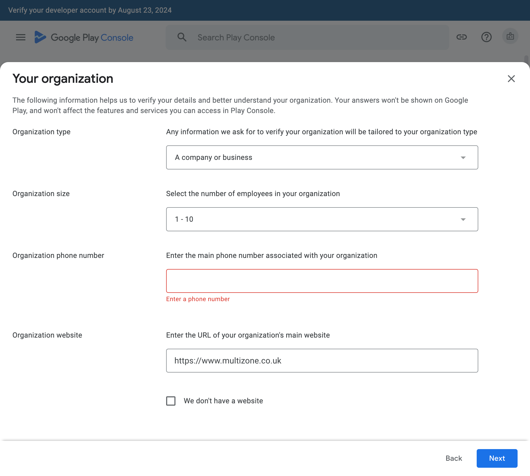 Verify your Play Console developer account now - ezone